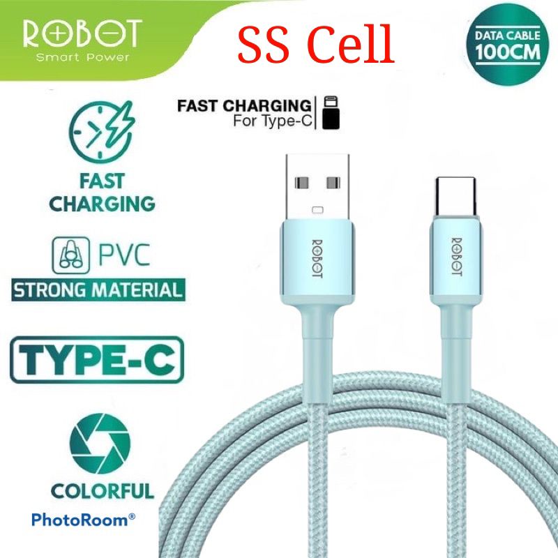 สายเคเบิลข้อมูลหุ่นยนต์ RSC100 3A สายเคเบิลข้อมูล Android TYPE-C USB 1M ...