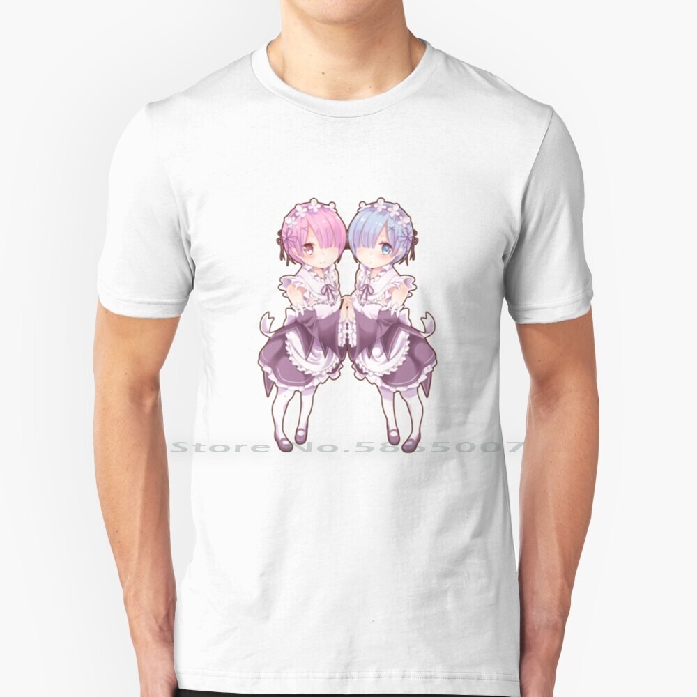 [S-5XL]Re Zero Rem And Ram T Shirt 100% Cotton Rin Tohsaka Fate ...