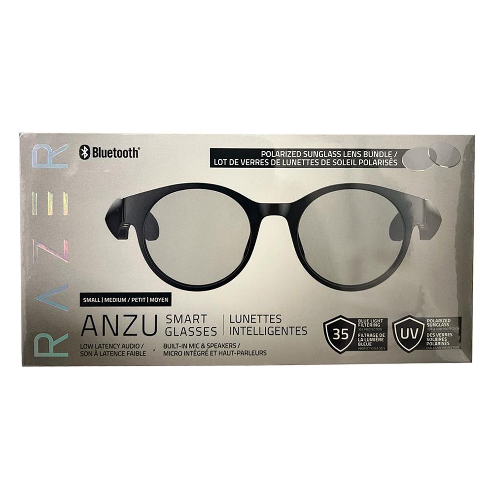 Razer Anzu Smart Glasses ( Round Design, Size S / M ) - Bluetooth Audio ...