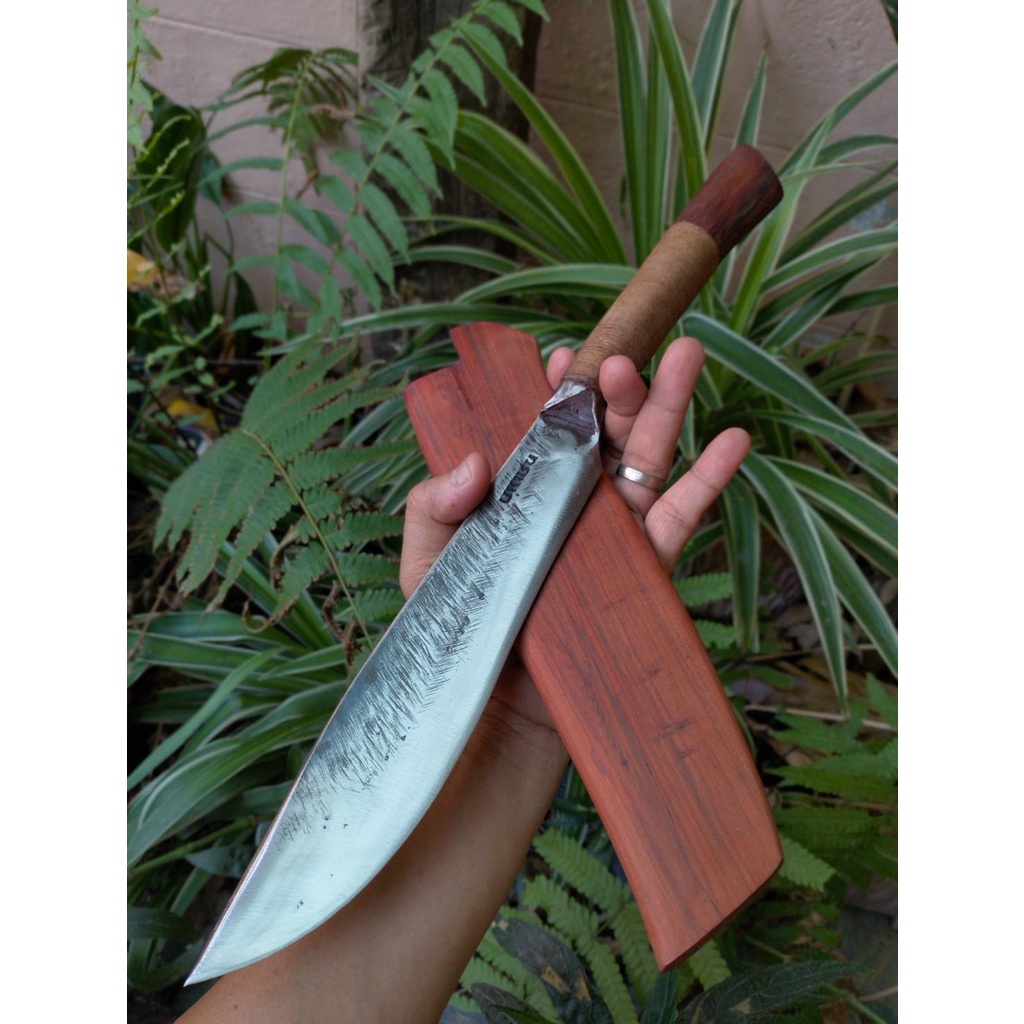 มีดเหน็บ อีเหน็บ (E-Nep) มีดด้ามบ้อง มีดเหน็บด้ามบ้อง มีดเดินป่า มีดแคมป์ 9.2” SUP9 ผิวไฟ ด้าม ...