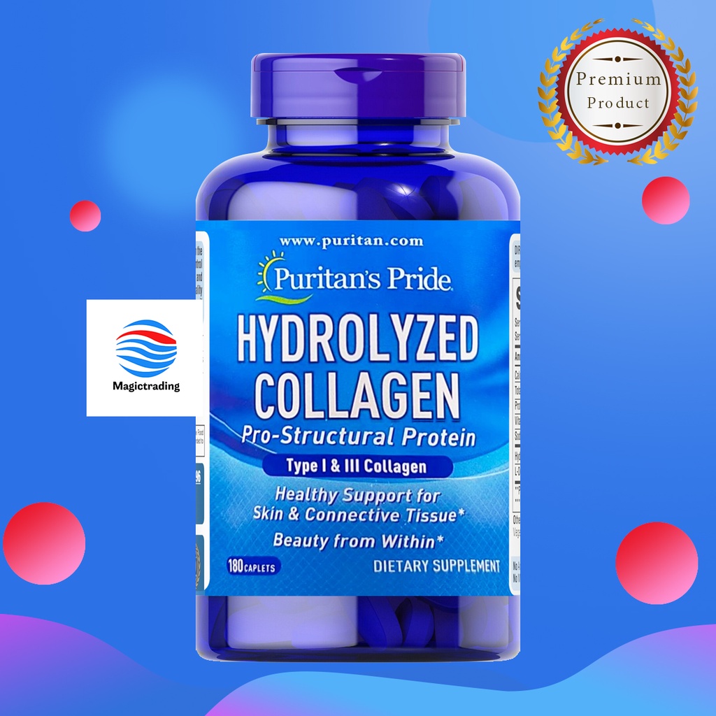 Puritan's Pride Hydrolyzed Collagen 1000 mg /180 Caplets | Shopee Thailand