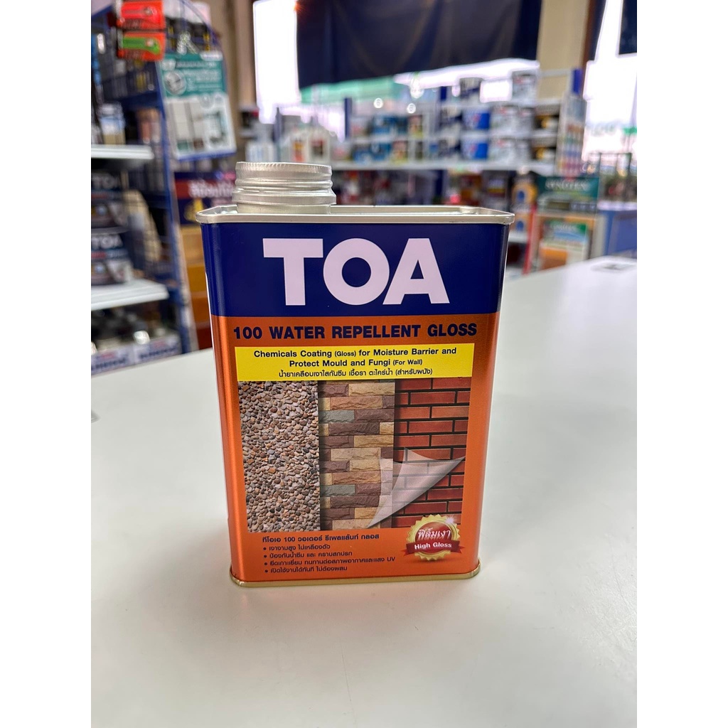 TOA น้ำยาเคลือบเงาใส กันซึม TOA-100 ขนาด 0.946 ลิตร หรือ 1/4 แกลลอน ...