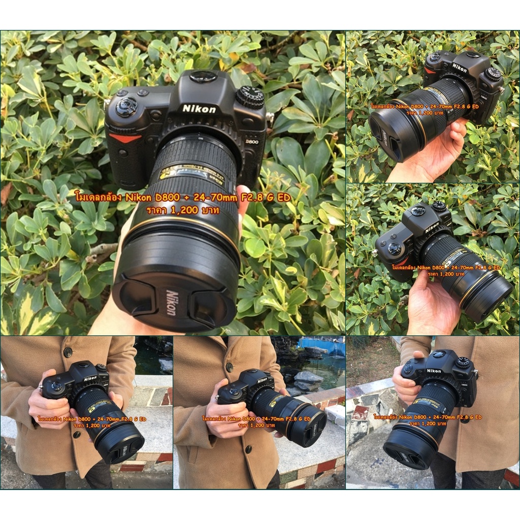 Nikon D800 + 24-70mm F2.8 G ED (ขนาดเท่าของจริง) โมเดลกล้อง Model พร็อบถ่ายสินค้า ของขวัญ ...