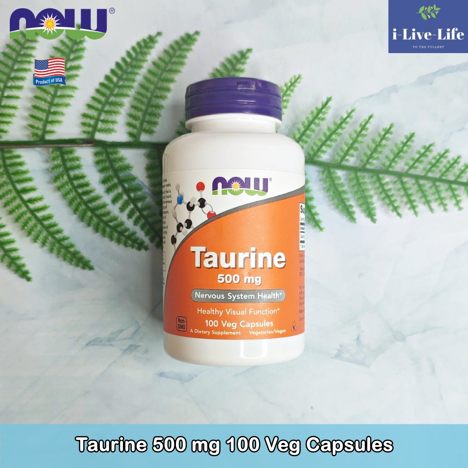 NOW Foods - Taurine 500 mg 100 Veg Capsules ทอรีน | Shopee Thailand