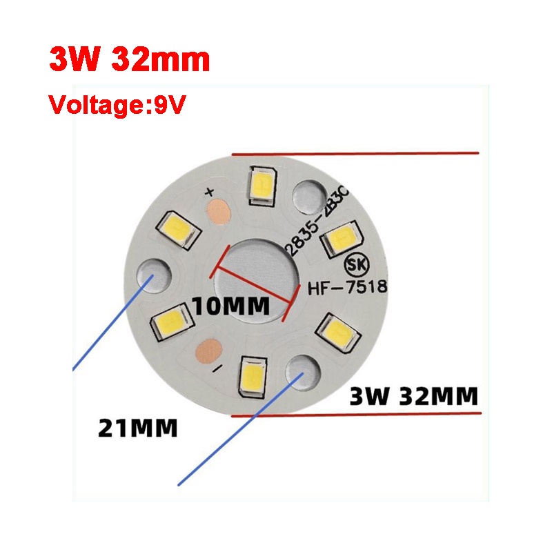 2835 SMD ชิป Led 3W - 50W 32 มม. - 113 มม. 2 ชิ้น | Shopee Thailand