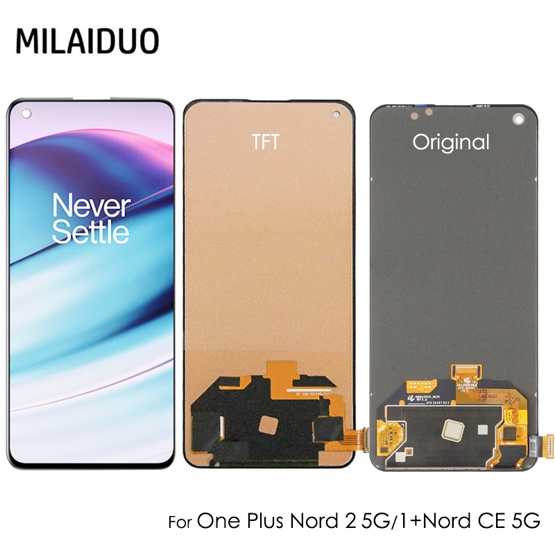 Amoled TFT หน้าจอแสดงผล LCD ดิจิทัล และแผงสัมผัส สําหรับ OnePlus Nord 2 ...