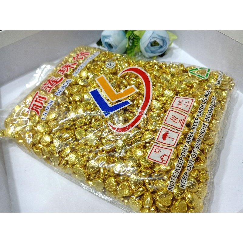500gr gold Basic love Bead/mote Hole tenga/straps Bead | Shopee Thailand