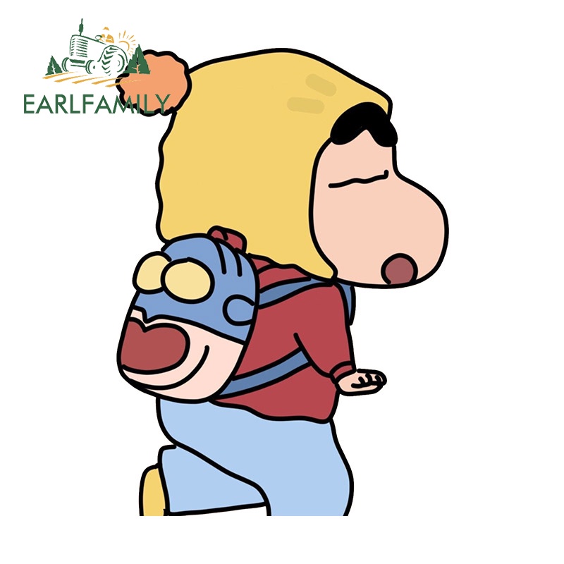 EARLFAMILY 13 ซม.x 9.3 ซม.Crayon Shin-chan สติกเกอร์รถการ์ตูนกระจกไวนิล ...
