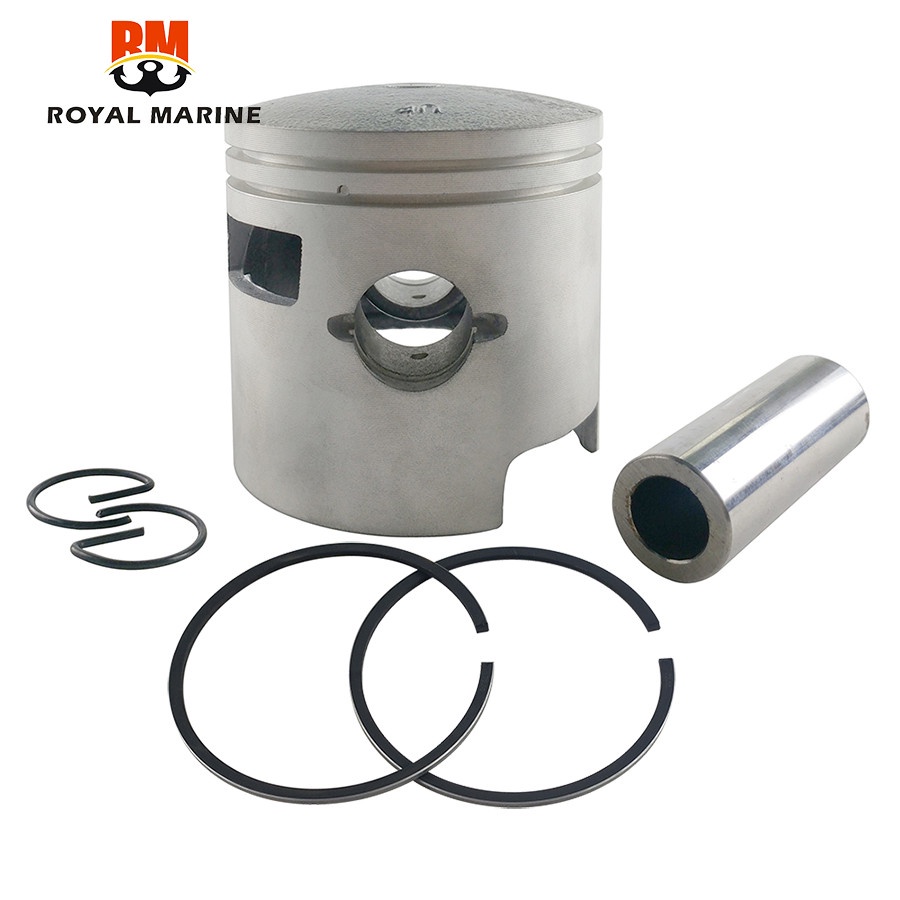 ชุดแหวนลูกสูบ และลูกสูบ 61N-11631 สําหรับมอเตอร์นอกเรือ Yamaha 2 จังหวะ ...