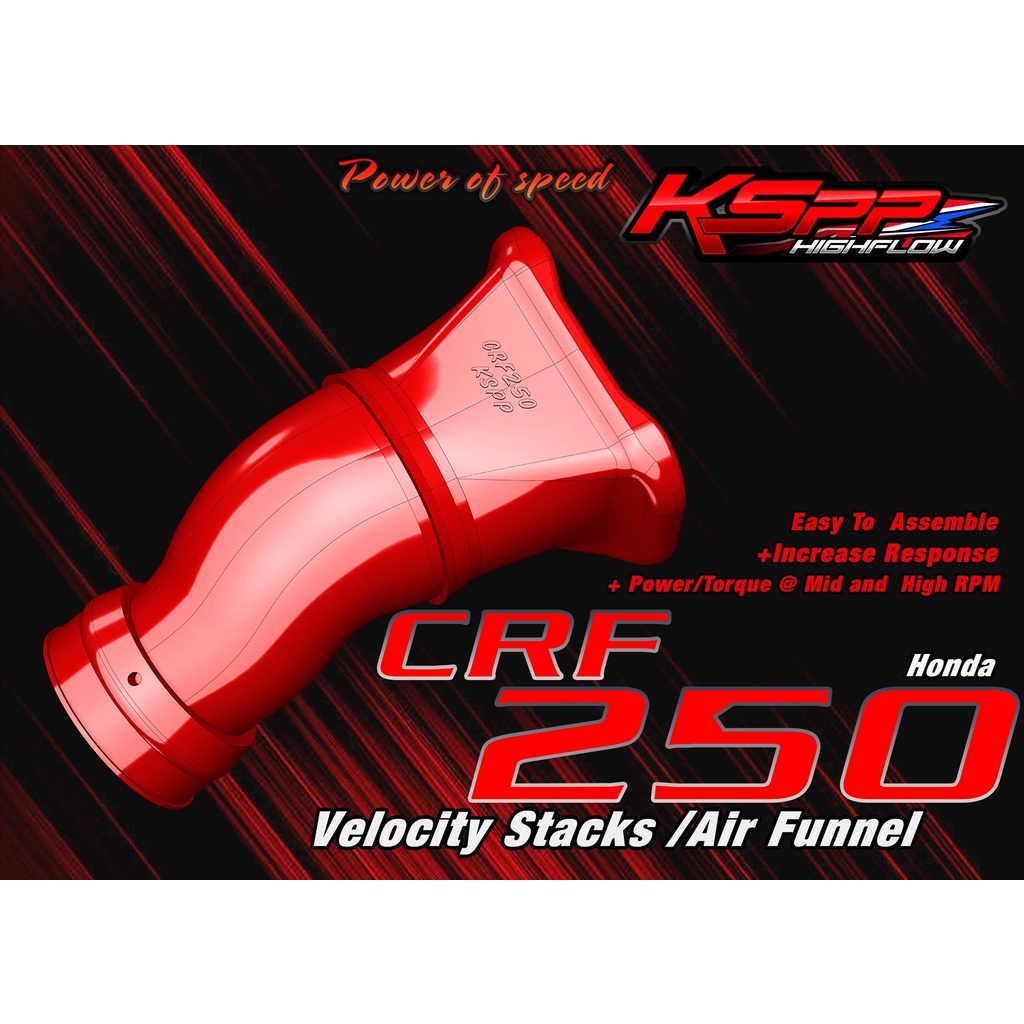 CRF250 ท่อกรอง Velocity stack -ท่อกรองอากาศ CRF250-Intake air pipe ...