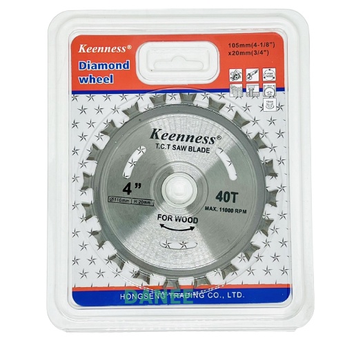 ใบเลื่อยวงเดือน (ใบเลื่อย2หน้า) ใบเลื่อยตัดไม้ ใบตัดไม้ KEENNESS ขนาด 4นิ้ว 40T ใบวงเดือน (ใบ ...