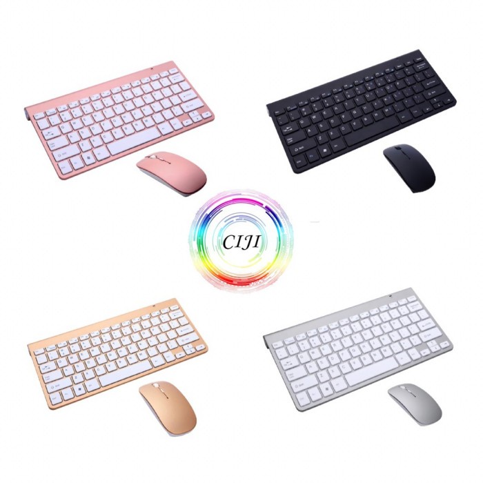 Ciji กระเป๋าคีย์บอร์ดไร้สาย และเมาส์ไร้สาย แบบบางเฉียบ | Shopee Thailand