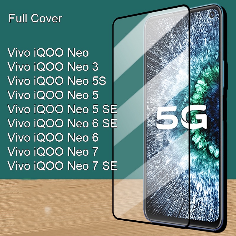 เพื่อ Vivo IQOO Neo 7 7SE 3 5S 5 5SE 6 6SE ปกเต็ม กระจก ตัวป้องกันหน้าจอ 2.5D 9H ป้องกัน ฟิล์ม ...