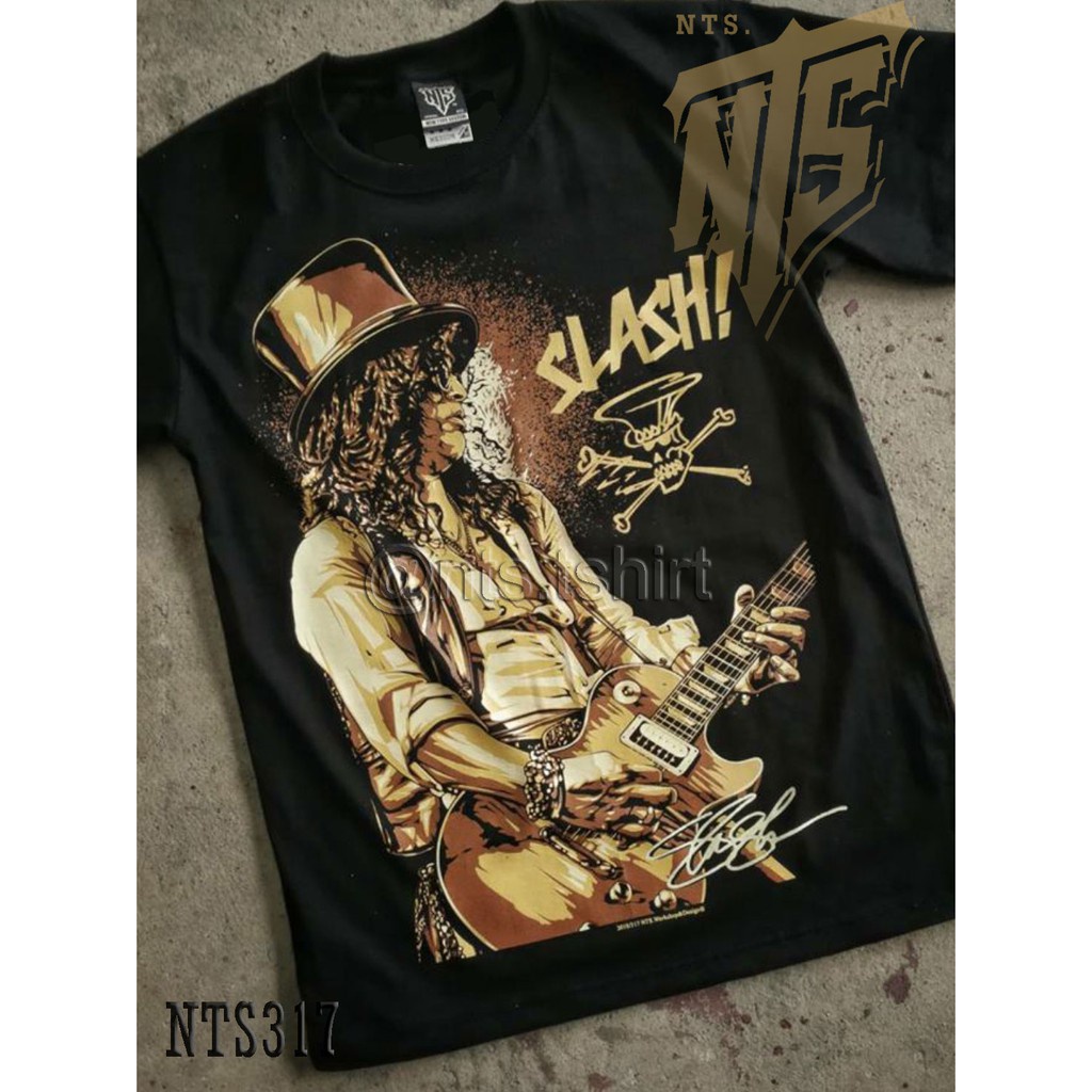 GnR เสิ้อยืดดำ เสื้อยืดชาวร็อค เสื้อวง New Type System Rock brand Sz. S ...
