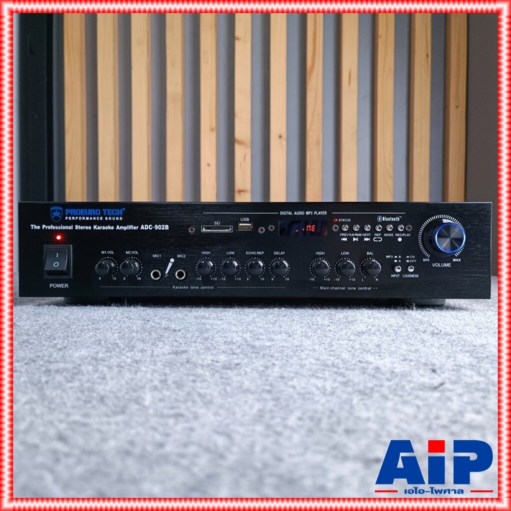 PROEUROTECH ADC-902B แอมป์คาราโอเกะ รุ่นใหม่ ใช้ไฟ 220VAC และ 12VDC โปรยูโรเทค กำลังขับ 50 วัตต์ ...