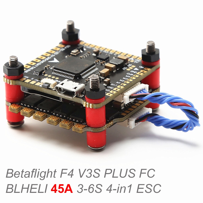 Betaflight F4 V3S PLUS FC บอร์ดควบคุมการบิน และโดรนไร้แปรงถ่าน BLHELI 30A 45A 60A 3-6S 4-in-1 ...