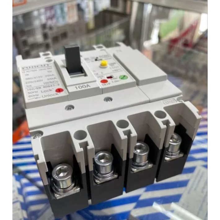 FUJICUT ELCB RCBO 4P 50A 100A เบรกเกอร์กันดูด เบรกเกอร์กันไฟรั่ว ชนิด 4 ...