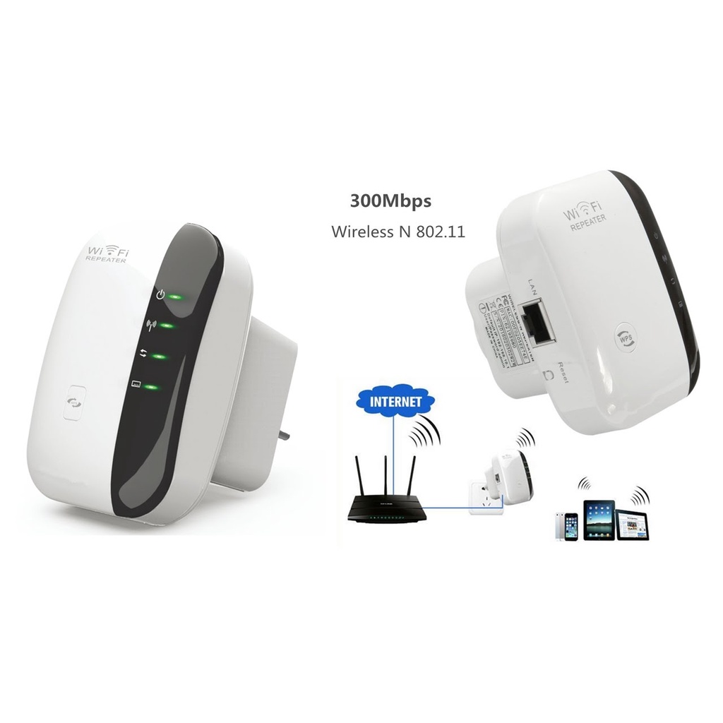 WiFi Repeater 300Mbps เครือข่ายไร้สาย Extender Wifi เราเตอร์บูสเตอร์ ...