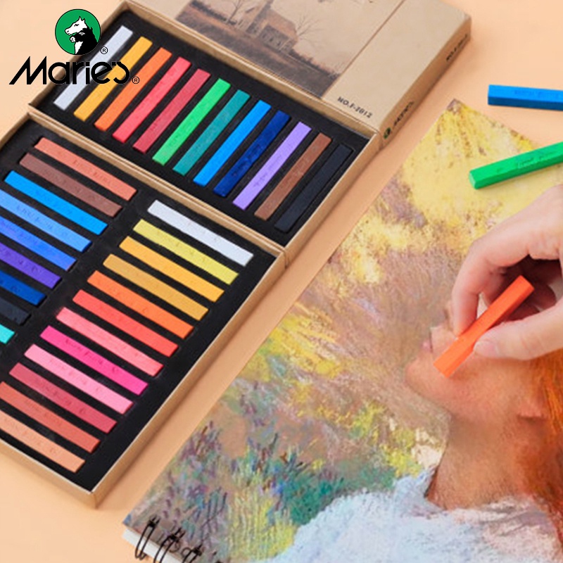 Marie's Dry Masters Pastel Stick Crayons 12/24/36/48 สีศิลปะจิตรกรรมชุด ...