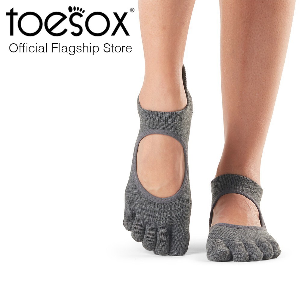 ToeSox โทซอคส์ ถุงเท้ากันลื่นแยกนิ้ว รุ่น Bellarina ปิดนิ้วเท้า ...