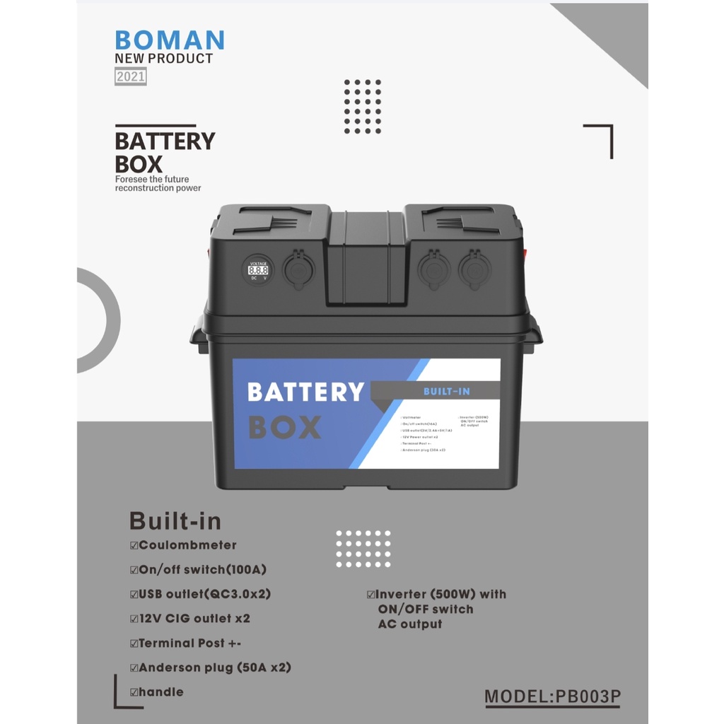 กล่อง power box camping แบบ built in ครบชุดในตัว อินเวอร์เตอร์ 220 ...