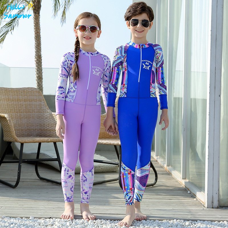 Kids Rush Guard ชุดว่ายน้ําชิ้นเดียวแขนยาวสําหรับเด็กทารกชุดว่ายน้ํา ...