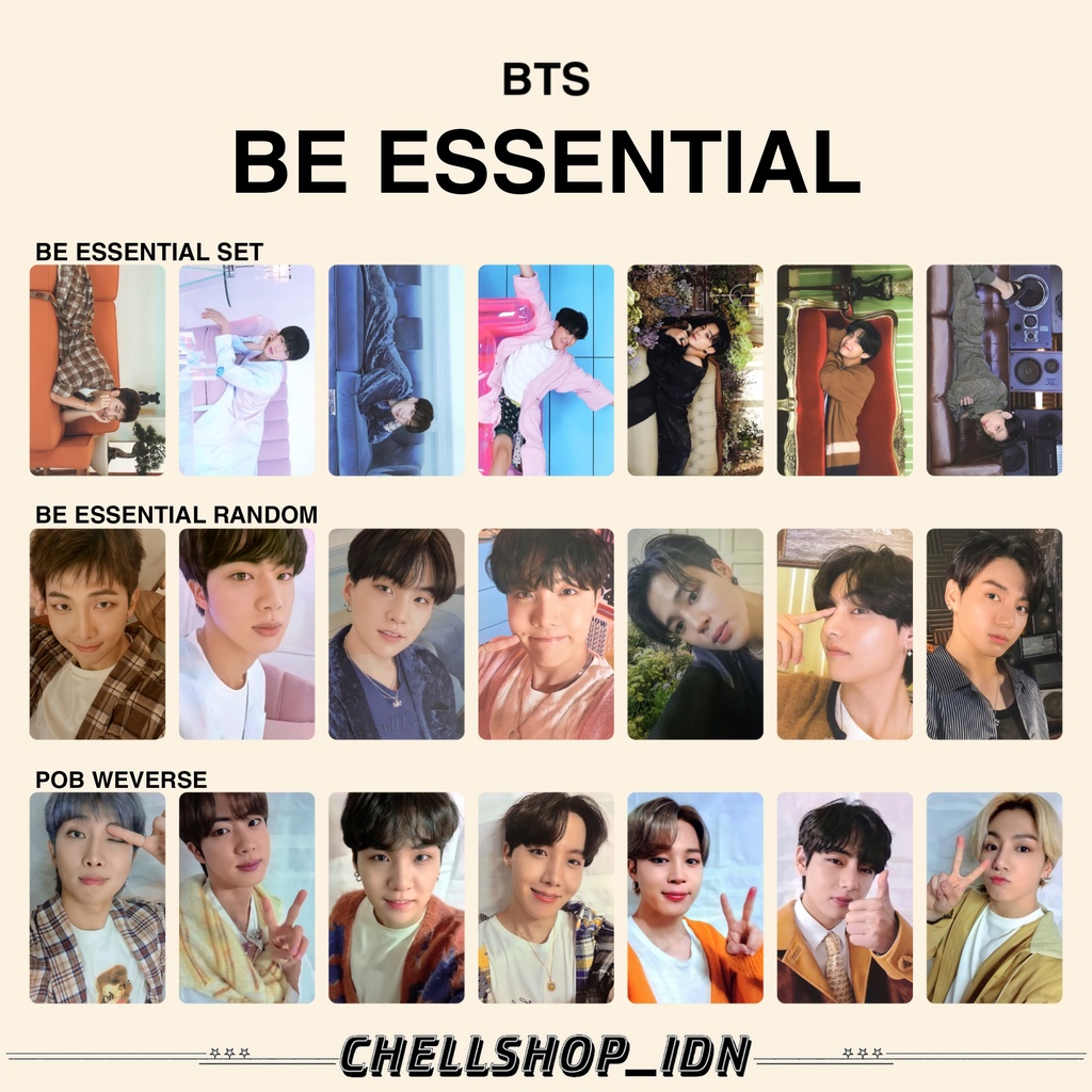 Bts BE ESSENTIAL PHOTOCARD [ไม่เป็นทางการ] | Shopee Thailand