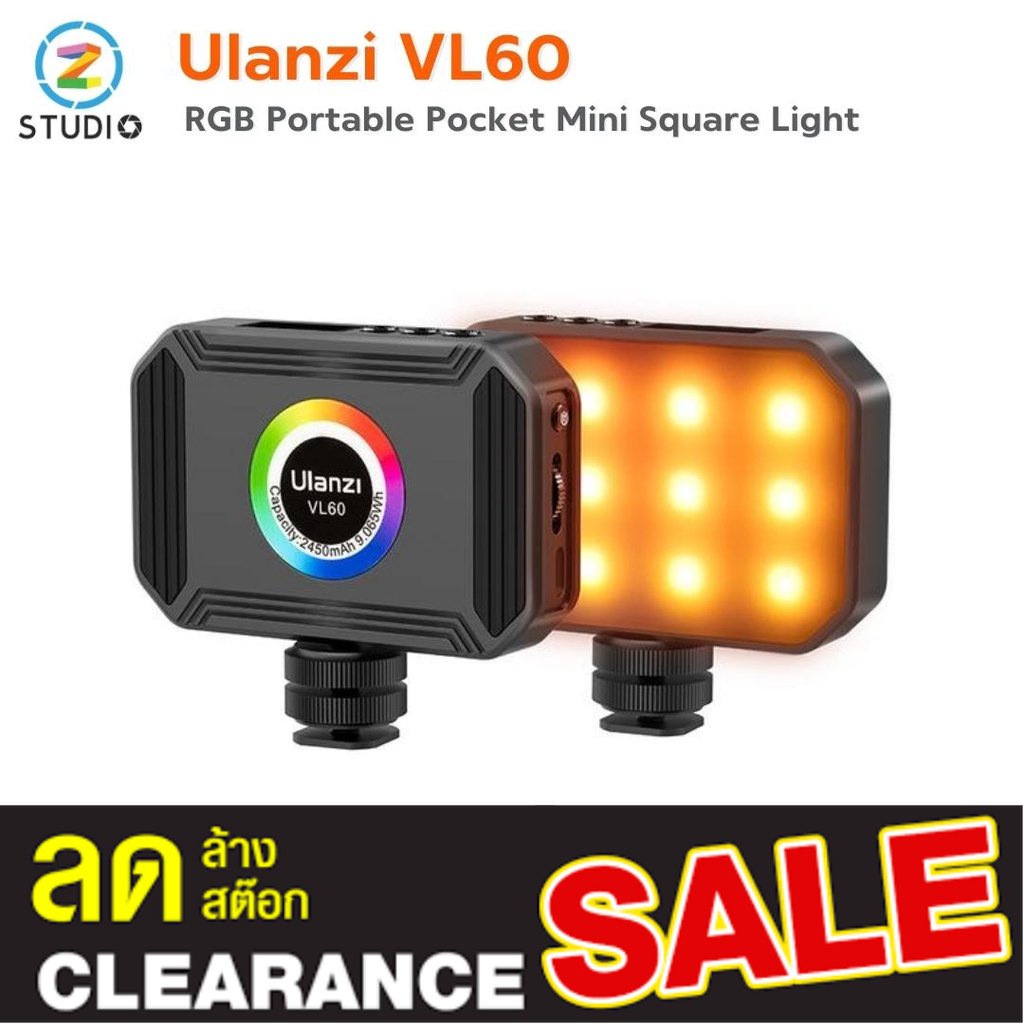 Ulanzi VL60 RGB portable mini square light ไฟ LED แบบแท่ง ไฟถ่ายภาพ ไฟ ...