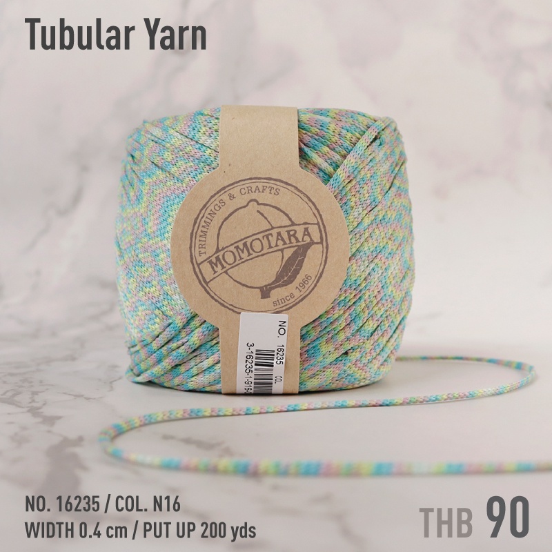 MOMOTARA No. 16235 เส้นด้ายกลม Yarn เชือกกลม Tubular Yarn ขนาด 0.4 ยาว 200 หลา | Shopee Thailand