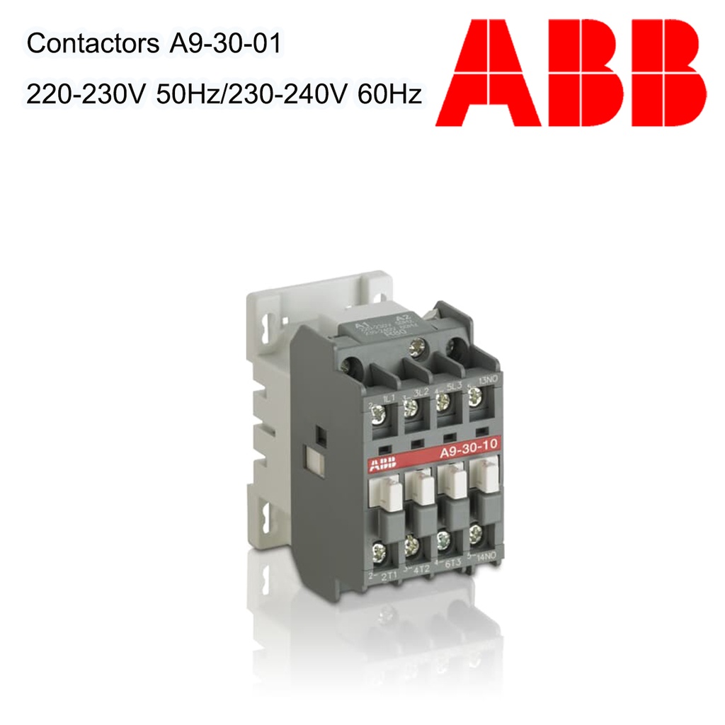 Magnetic Contactor แม็กเนติกส์ A9-30-01 220-230V 50Hz / 230-240V 60Hz ยี่ห้อ ABB | Shopee Thailand