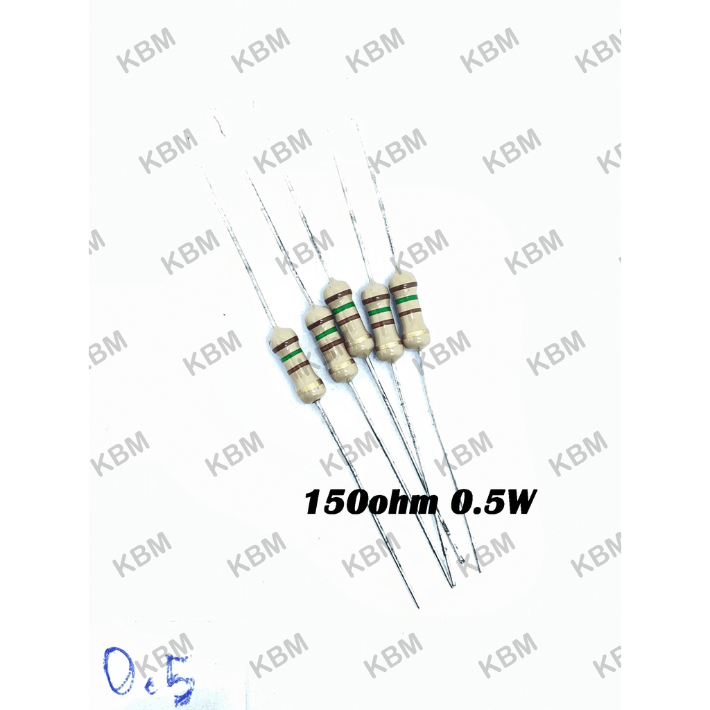 Resistor ตัวต้านทาน 150ohm 0.16W 0.25W 0.5W 1W 2W 5W 10W | Shopee Thailand