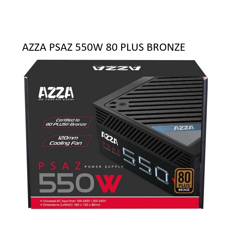 POWER SUPPLY AZZA PSAZ 550W 80+ BRONZE (รับประกัน2ปี) | Shopee Thailand
