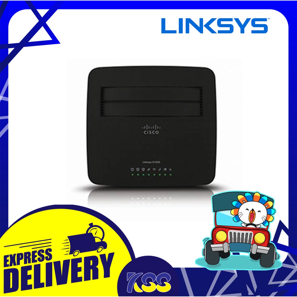 โมเด็ม เราเตอร์ Linksys X1000 ADSL2+ Modem Wireless-N300 Router ประกัน ...