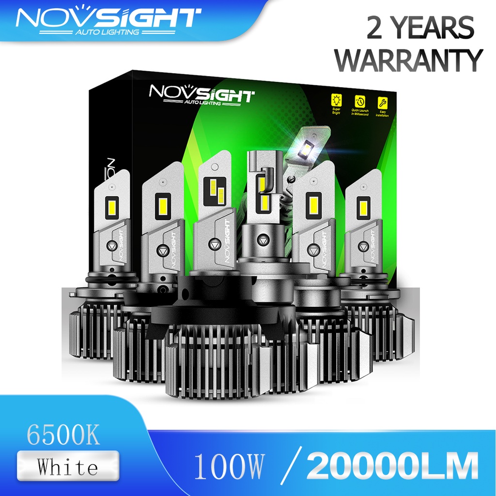 Novsight ไฟตัดหมอก LED สว่างมาก 100W 20000LM 6500K N52 H4 H11 H7 HB3 HB4 สําหรับรถยนต์ | Shopee ...
