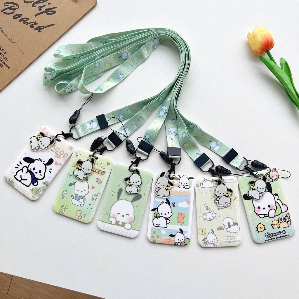 [พร้อมส่ง]ที่ใส่บัตรพนักงาน ใส่คีย์การ์ด แบบคล้องคอ ลายSanrio Pochacco ...