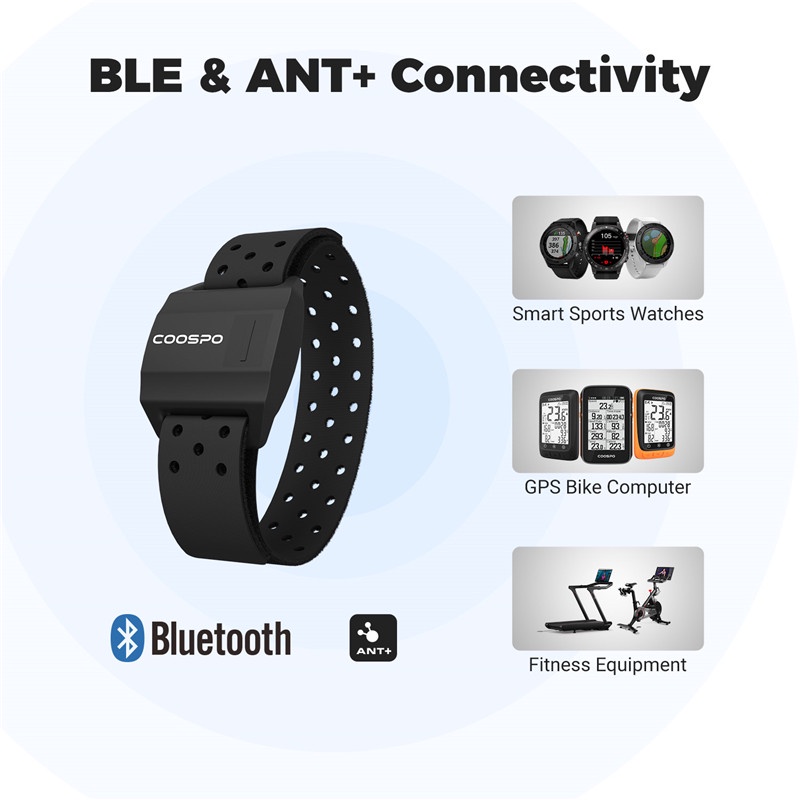 Coospo HW706 ปลอกแขนเซนเซอร์วัดอัตราการเต้นของหัวใจ บลูทูธ 4.0 ANT+ ...