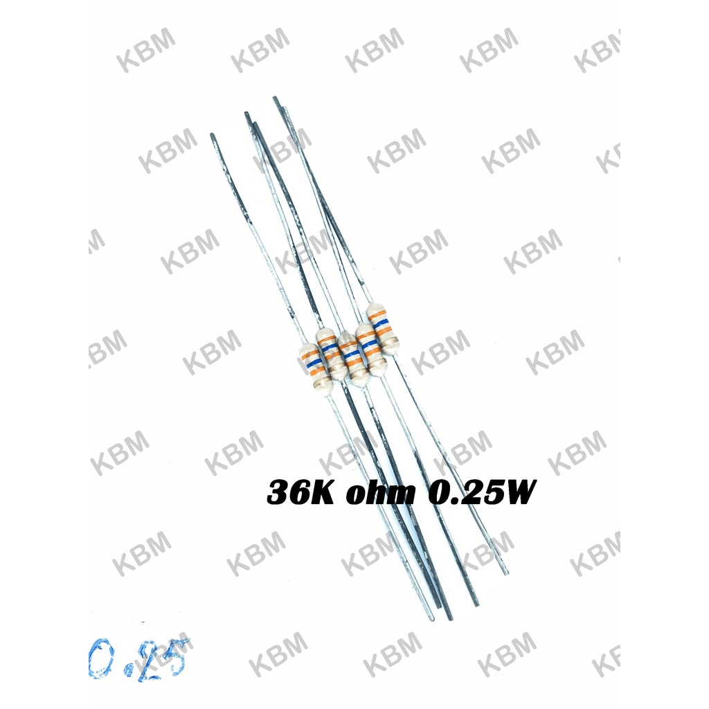 Resistor ตัวต้านทาน 35K ohm 0.5W 36K ohm 0.25W | Shopee Thailand