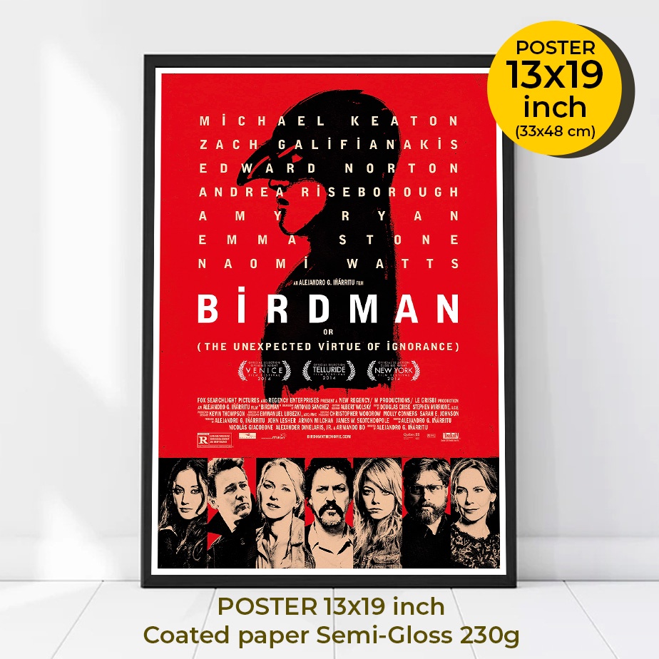 Birdman Poster โปสเตอร์ เบิร์ดแมน มายาดาว กำกับโดย Alejandro González ...