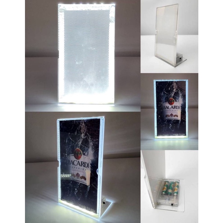 LED TABLE TENT ป้ายสอดกระดาษ LED ป้ายสอดอะคริลิค ป้ายประชาสัมพันธ์อะคร ...