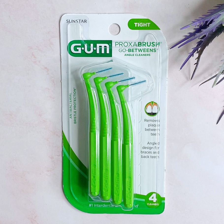 [GUM®] Proxabrush Go-Betweens Angle Cleaners 4 Count แปรงทำความสะอาดซอก ...