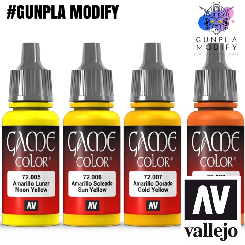 Vallejo Game Color สีอะคริลิคสูตรน้ำ Moon Yellow, Sun Yellow, Gold ...