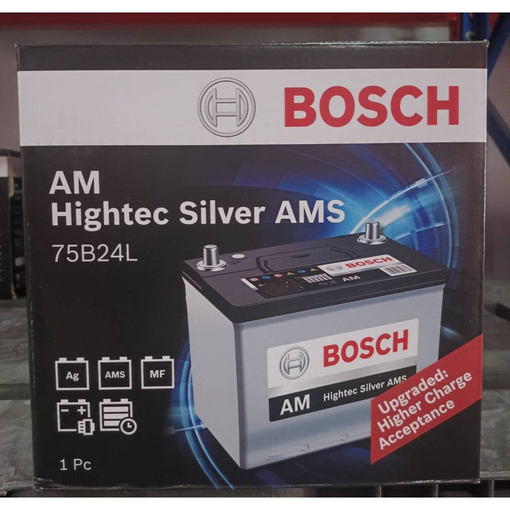 BOSCH 75B24L Hightec Silver AMS# รับประกัน15เดือน#แบตเตอรี่แห้ง# 55แอมป์ #แบตเตอรี่รถยนต์#รองรับ ...
