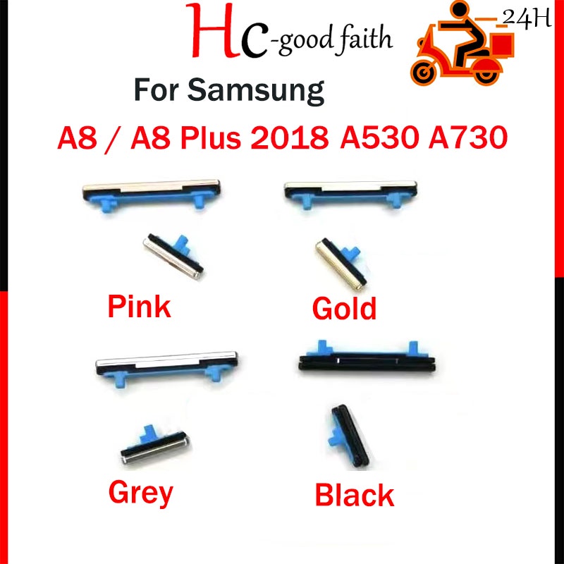 ใหม่ ปุ่มปรับระดับเสียงด้านข้าง แบบเปลี่ยน สําหรับ Samsung Galaxy A8 2018 A530 A8 Plus 2018 A730 ...