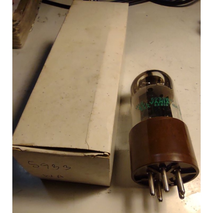 Sylvania Pentrode Tube. JAN 5933WA/807. เกรดทหาร NOS/NIBเตี้ยกว่า ...