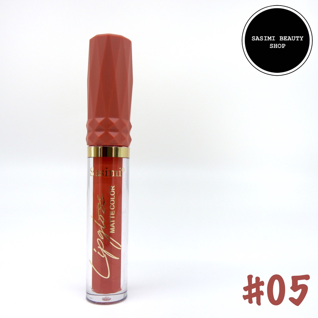 SASIMI Lip Gloss Matte Color ลิปจิ้มจุ่มเนื้อแมทต์ สีสวย เกลี่ยง่าย ติด ...