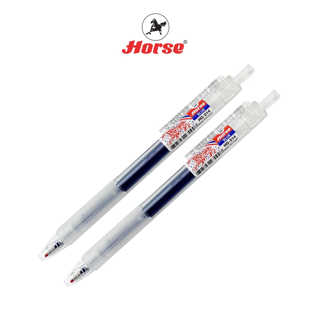 HORSE (ตราม้า) ปากกาเจล แบบกด 0.5mm Gel ink pan ตราม้า รุ่น HG-214 ...