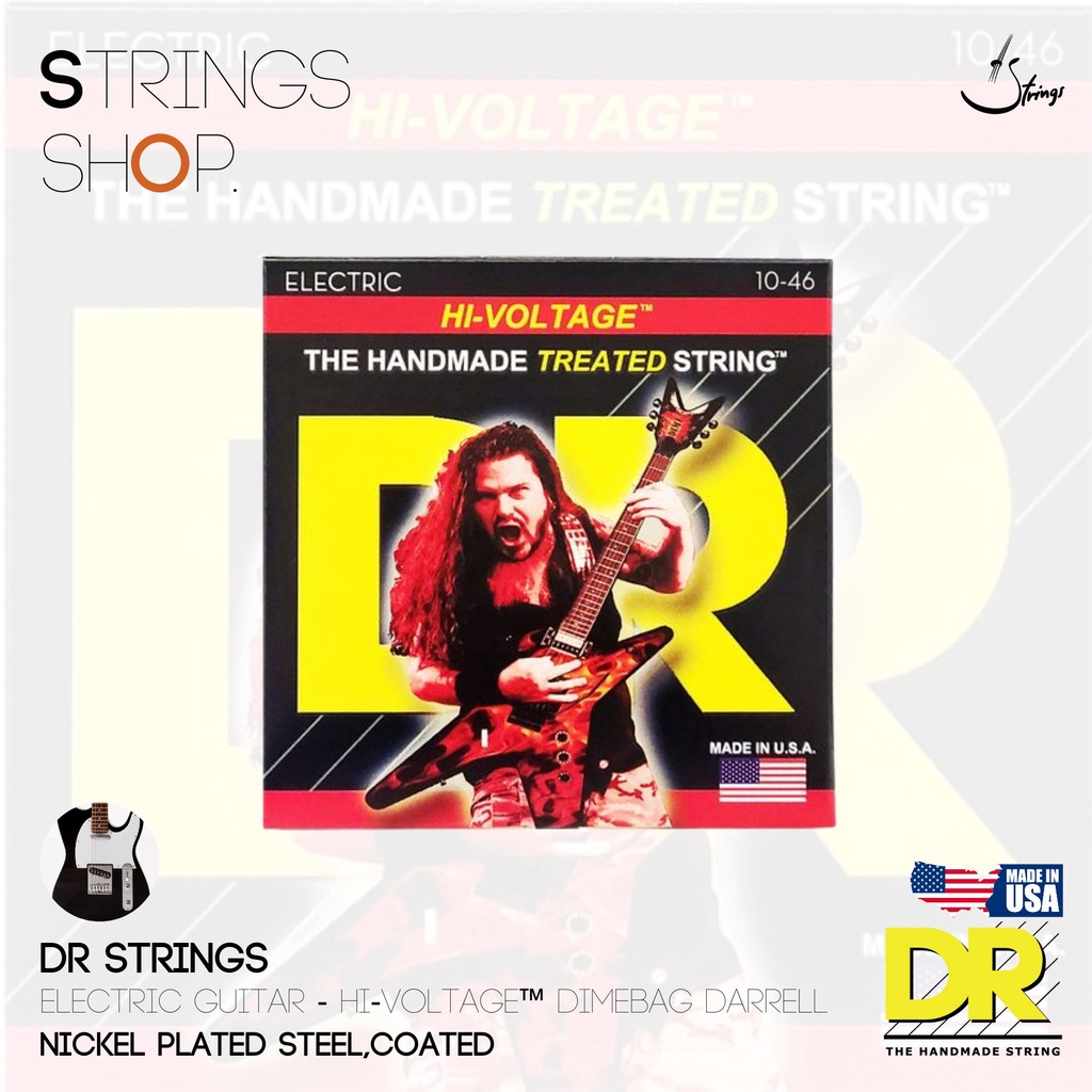 Dr Strings สายกีตาร์ไฟฟ้า Hi-Voltage™ Dimebag Darrell - Nickel Plated Electric Guitar Strings ...
