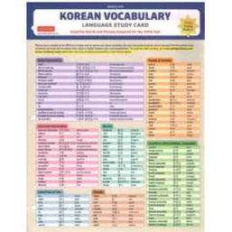 Korean Vocabulary Language Study Card | Shopee Thailand