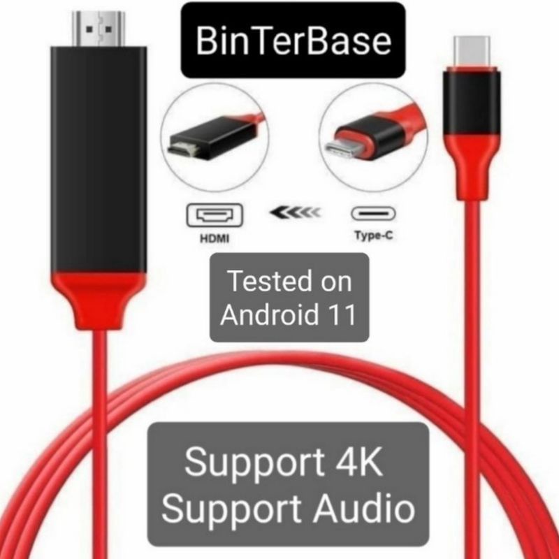 Mhl Type C เป็น HDMI ตัวแปลงสายเคเบิล 2mtr เมตร 4K รองรับเสียง Android USB 200 ซม. | Shopee Thailand