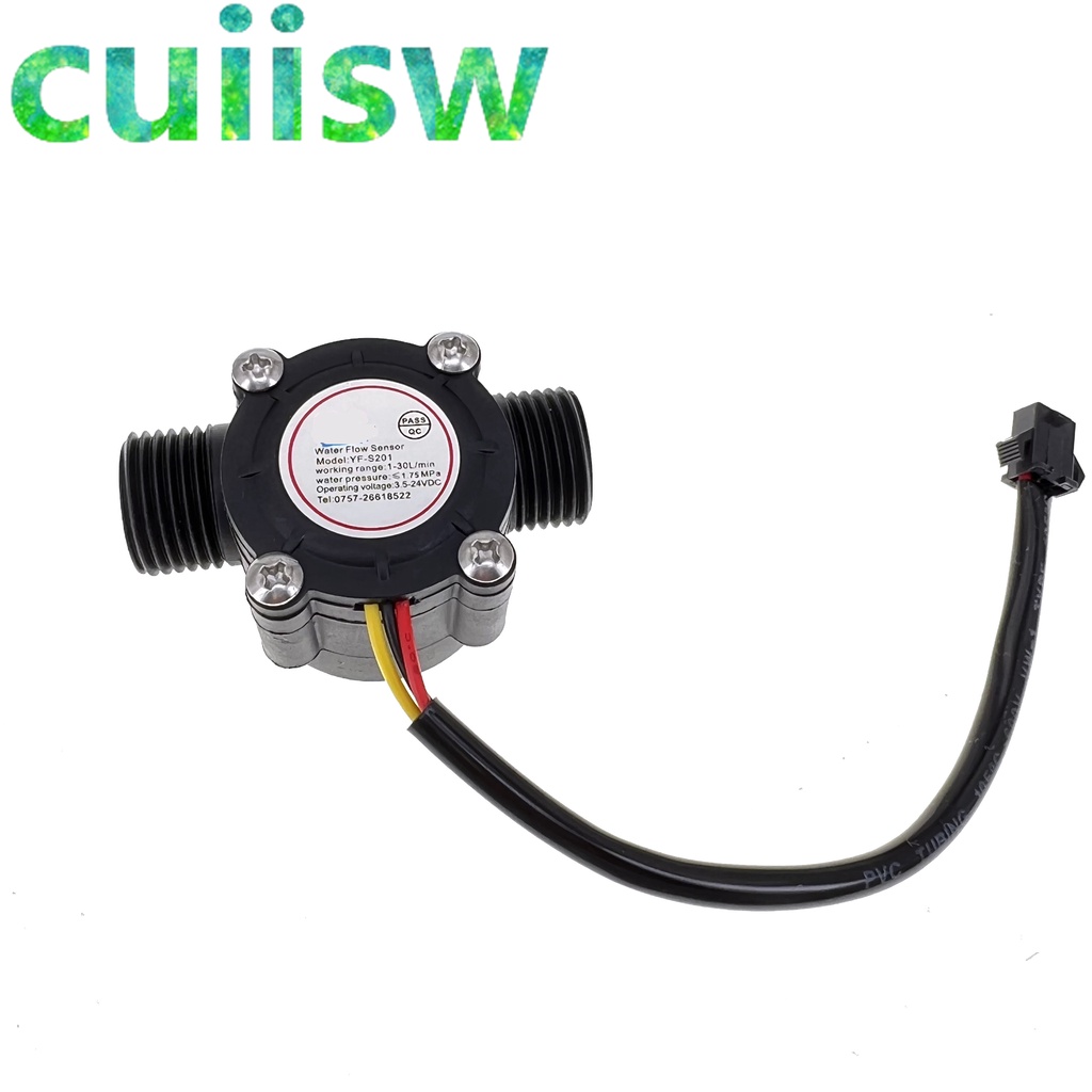 线线器1CS Water Flow Sensor Flowmeter Hall Flow Sensor ควบคุมน้ำ130L/นาที2 ...